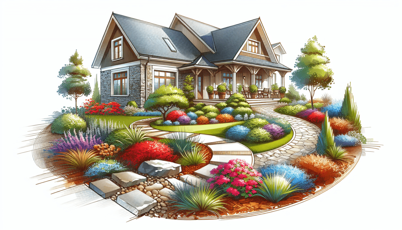 What Is The Best Landscaping Material Around A House? - Lillys ...
